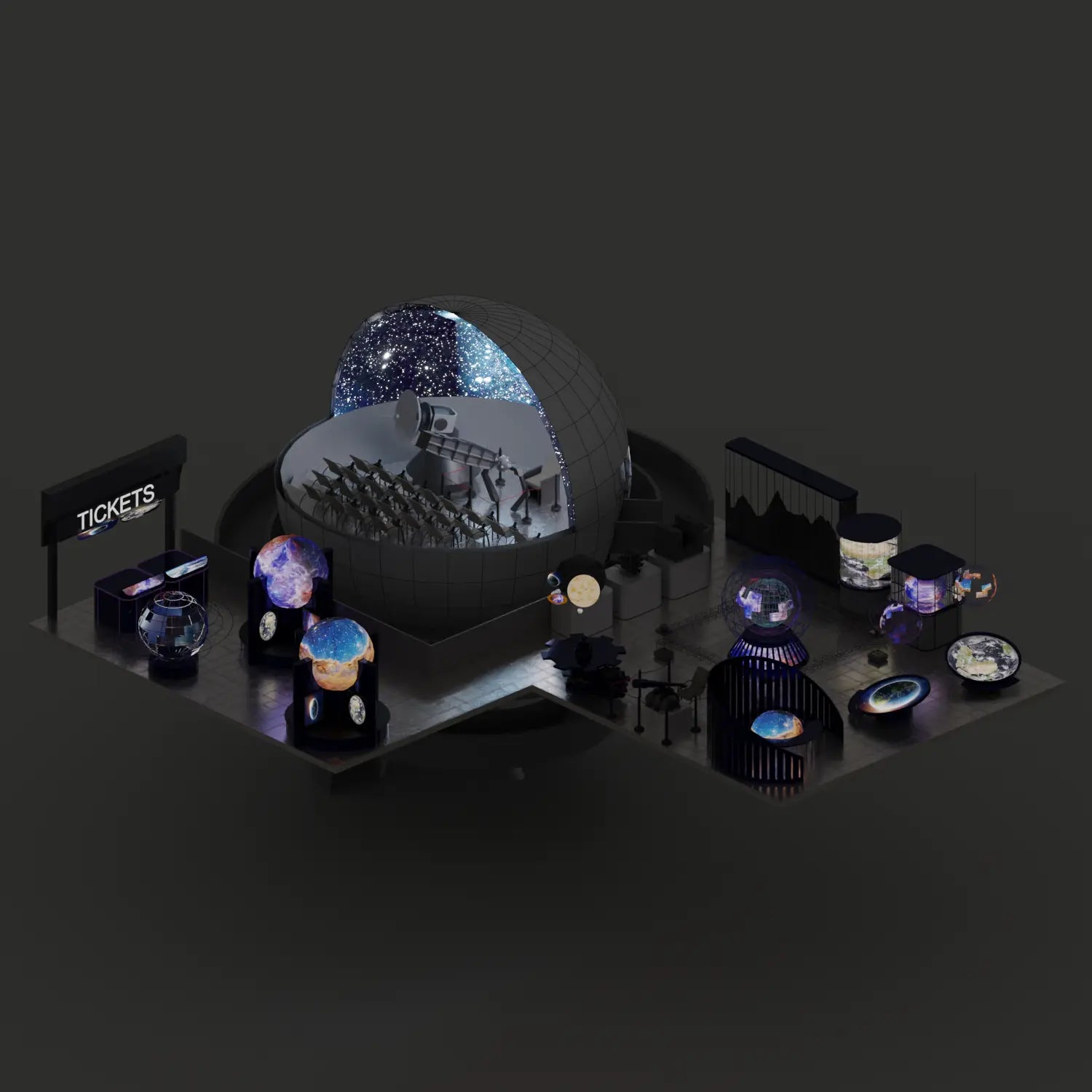 3D Model Planetarium & Exhibition – Toffu Co