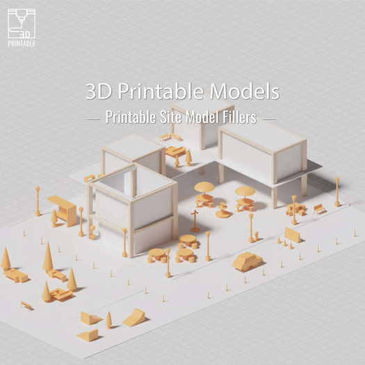 3D Model Printable Site Model Fillers – Toffu Co