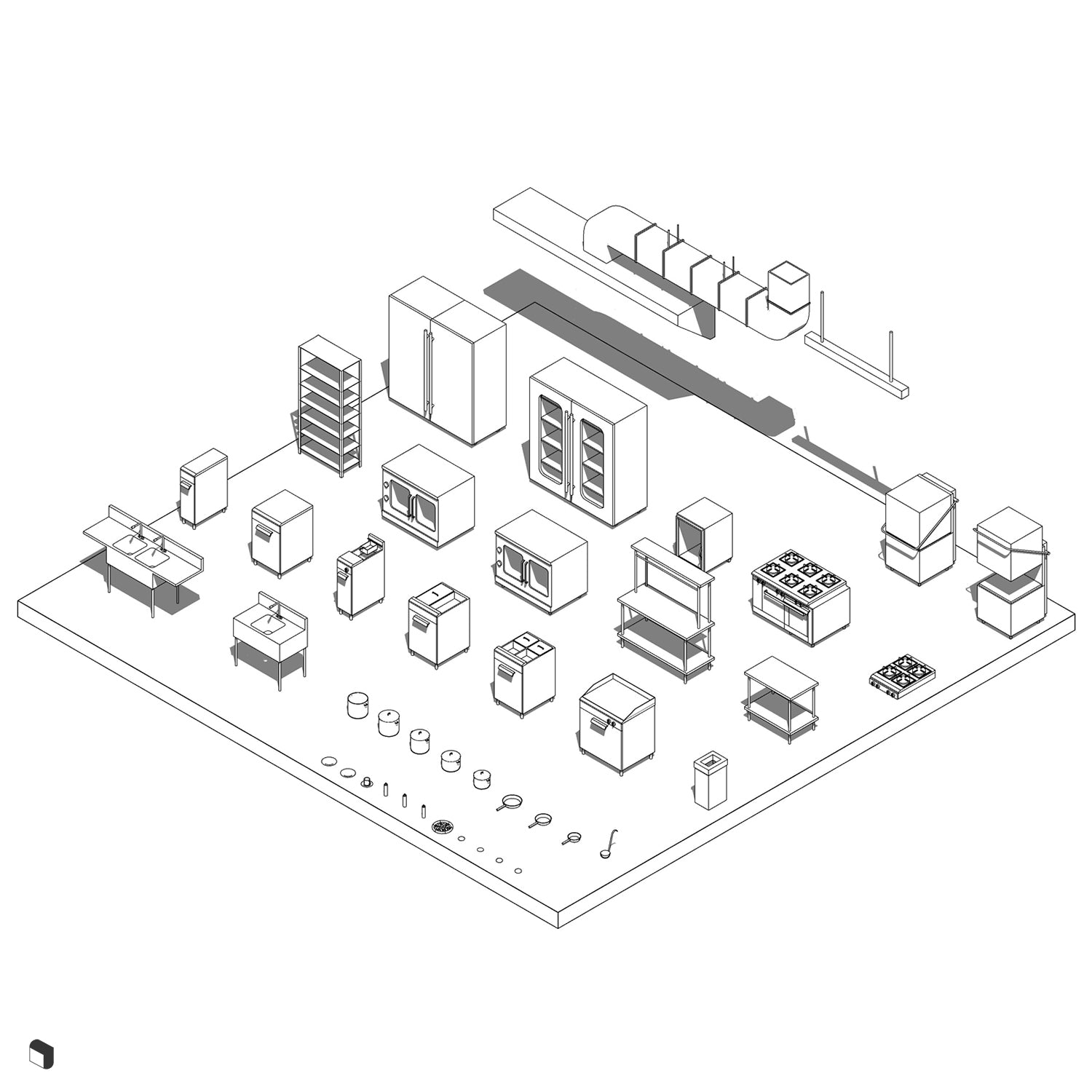 3d Model Revit Industrial Kitchen Toffu Co