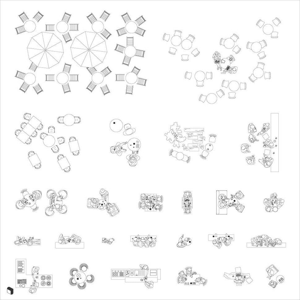 Cad Cafe People Top View | Toffu Co