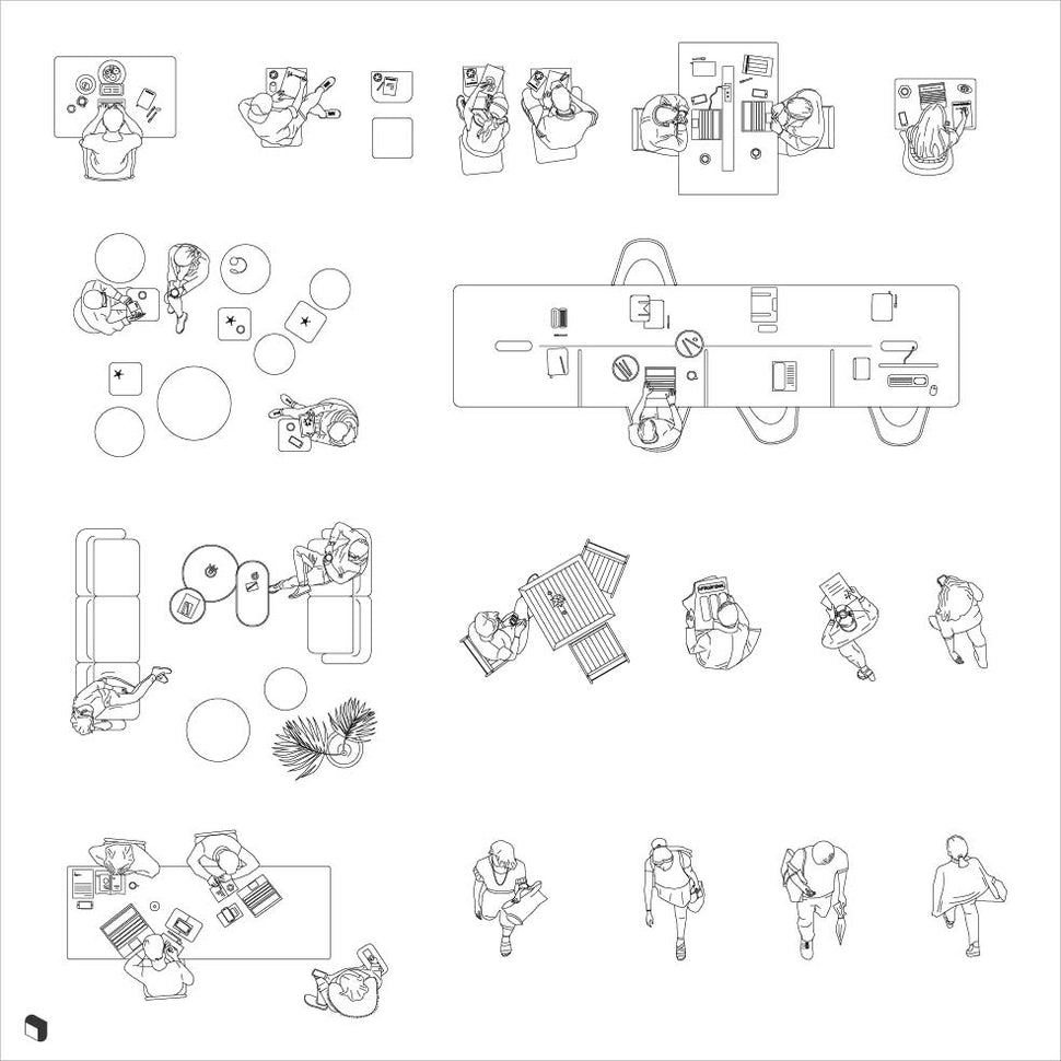Cad Office People Top View | Toffu Co