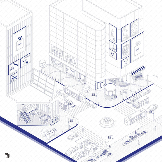 Axonometric Cad Public Space Bundle – Toffu Co