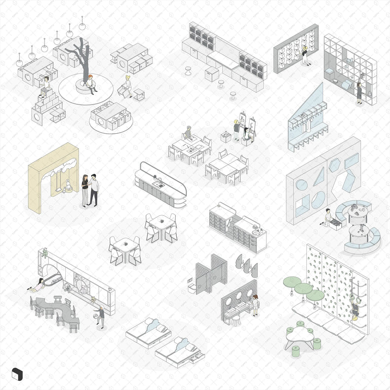 Axonometric School Bundle – Toffu Co