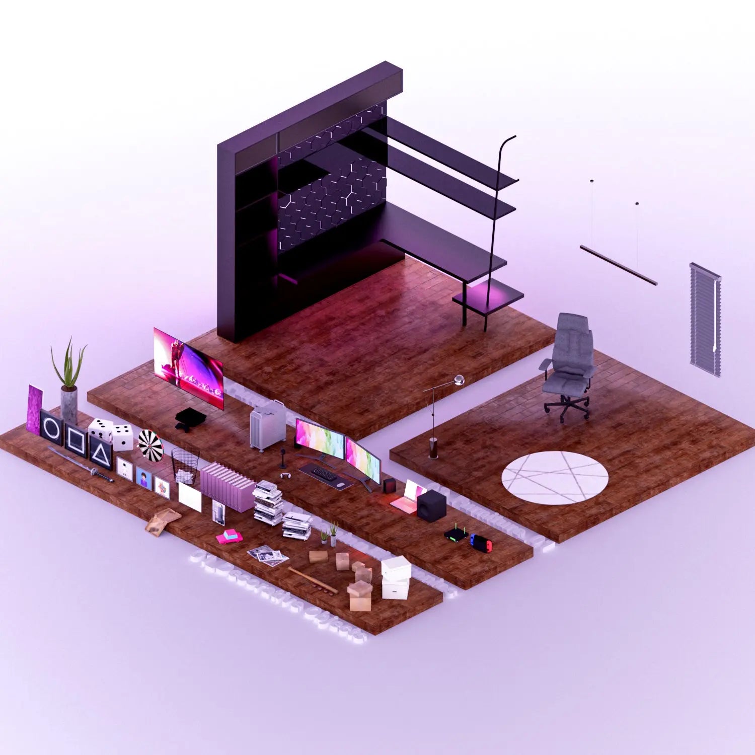 3D Model Gaming Room – Toffu Co