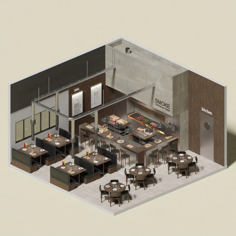 3D Model Barbecue Restaurant – Toffu Co