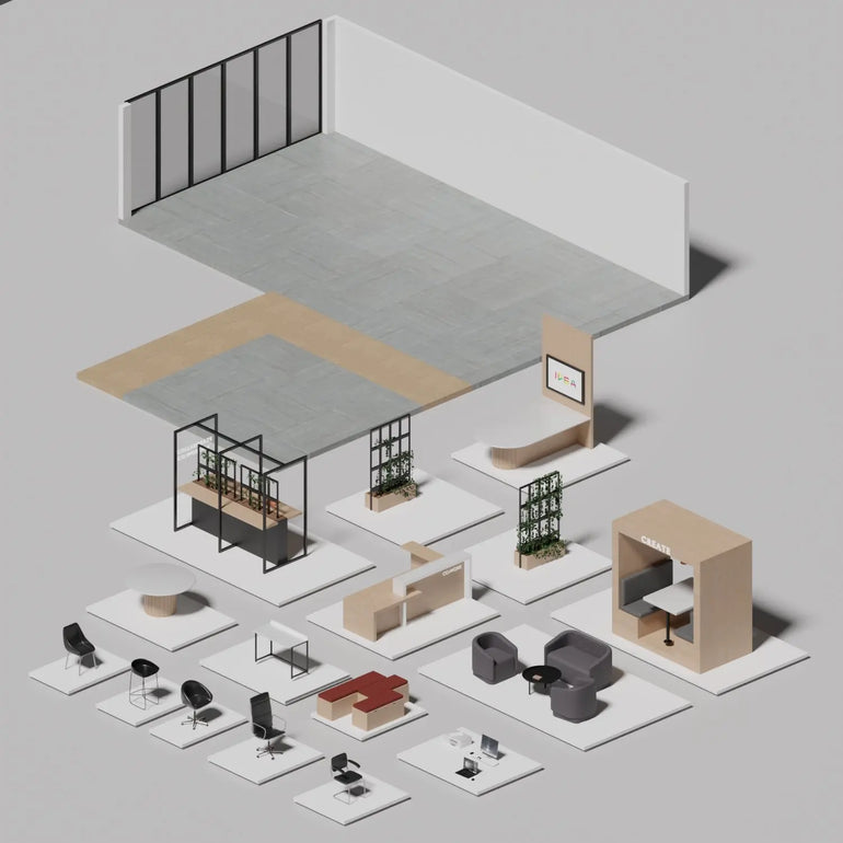3D Model Co-working – Toffu Co