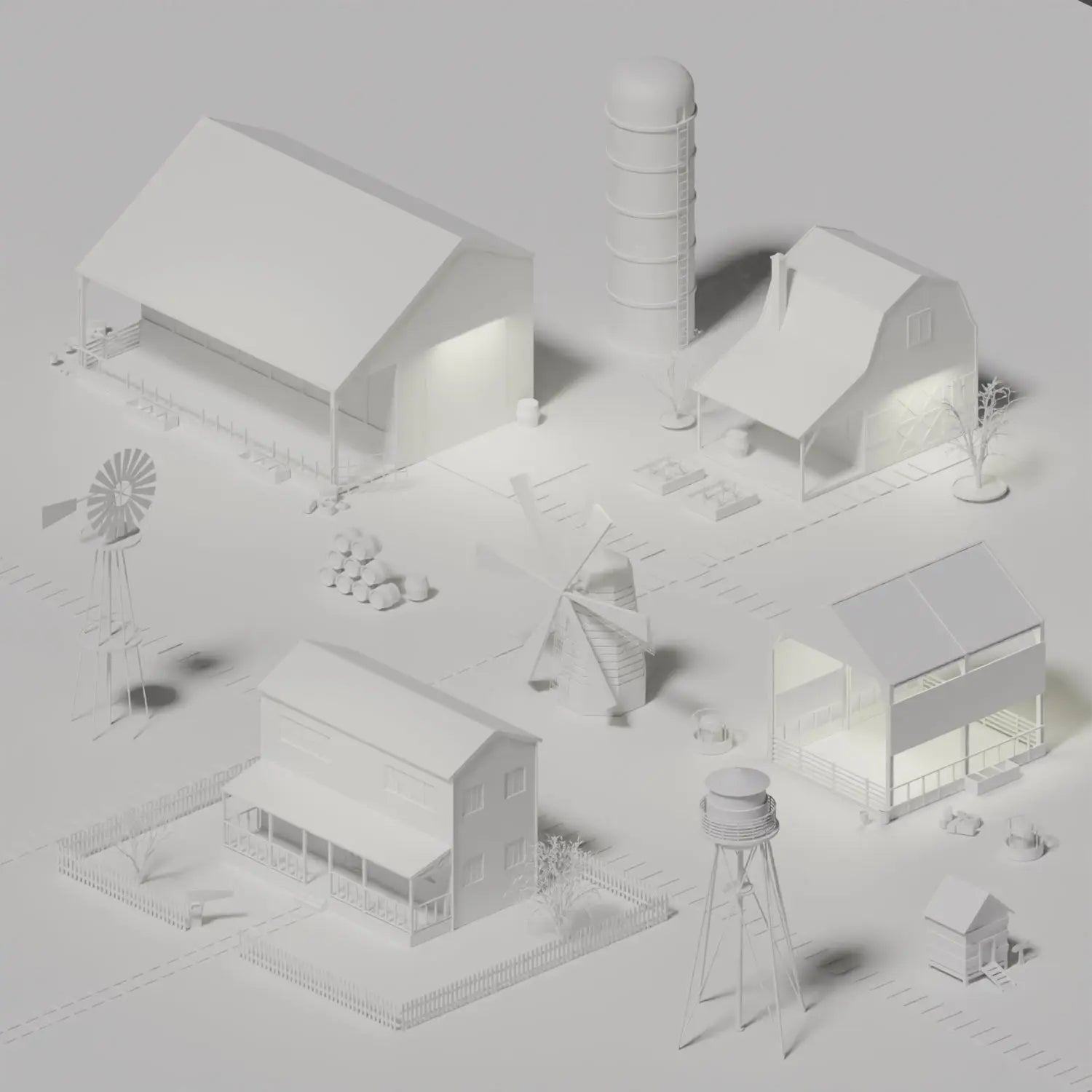 3D Model Farm Buildings – Toffu Co