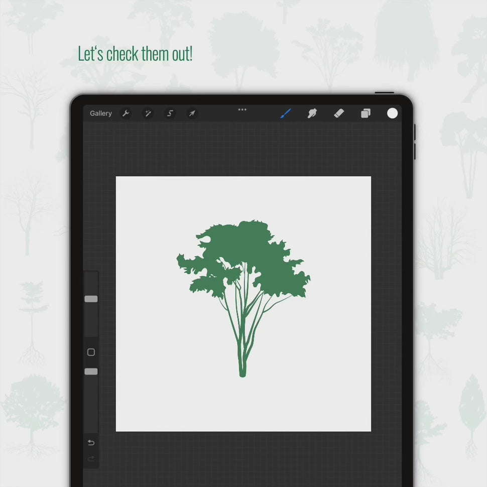 Procreate Silhouette Trees Brushset – Toffu Co