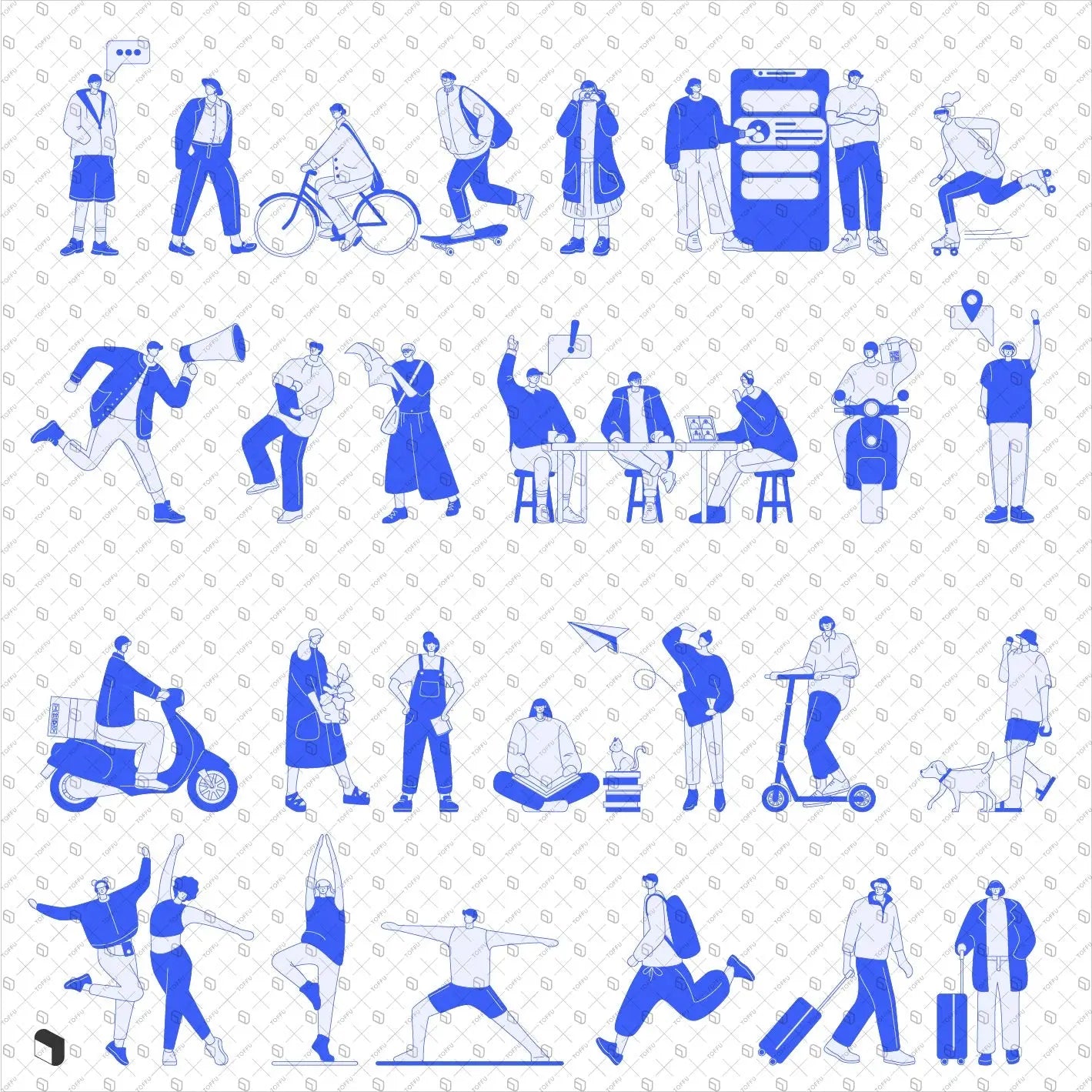 Flat Vector Web Design Characters – Toffu Co