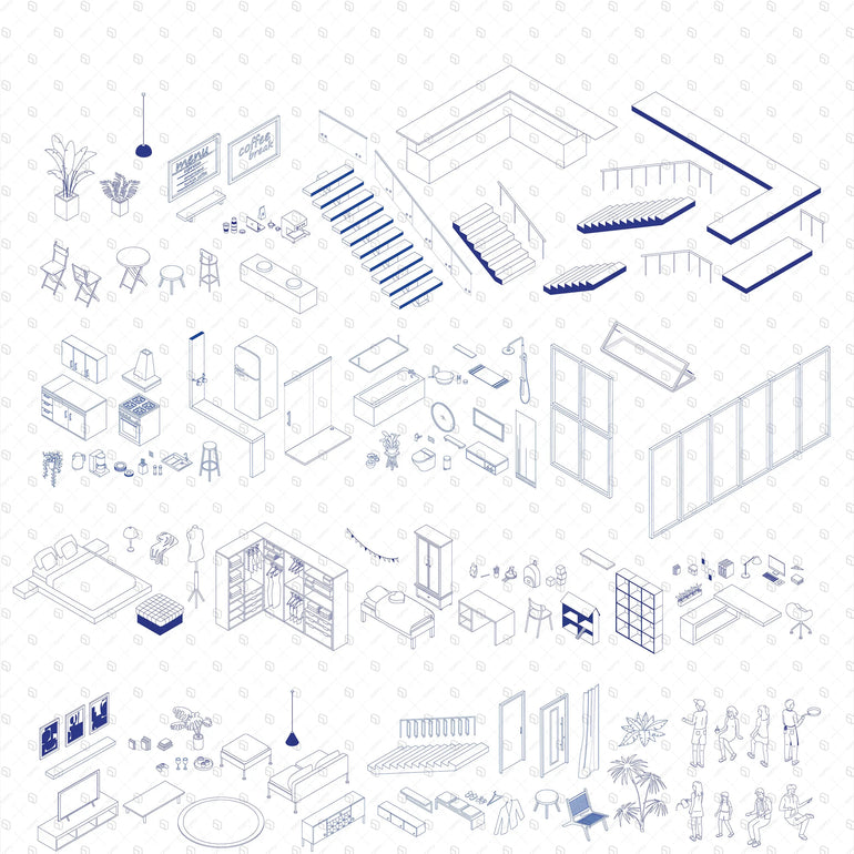 Axonometric Cad Apartment Block Ground Floor – Toffu Co Axonometric Cad Apartment Block Ground Floor – Toffu Co