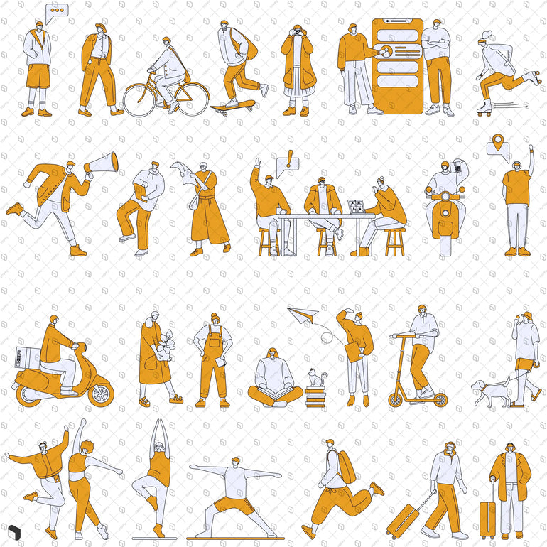 Flat Vector Web Design Characters | Toffu Co