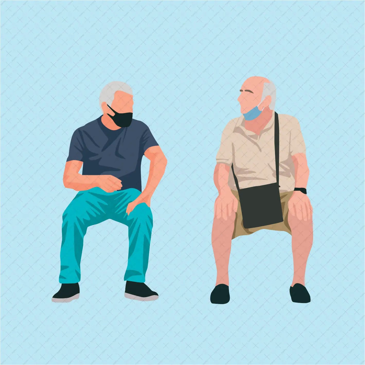 Flat Vector Masked Urban Characters 2 – Toffu Co
